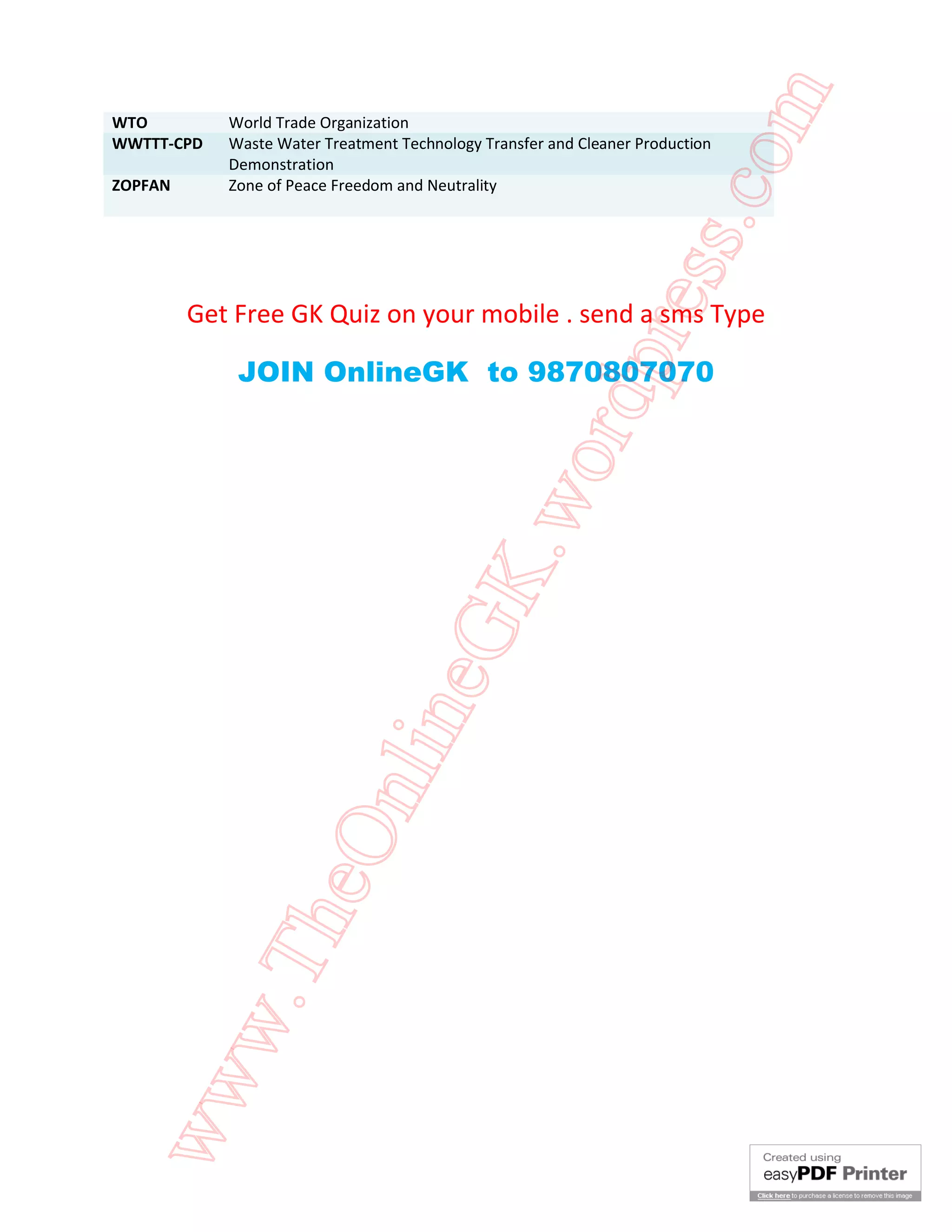 List of abbreviations the onlinegk | PDF