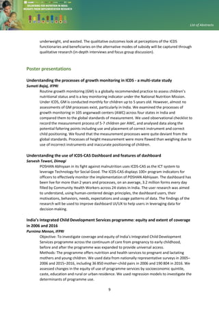 List of abstracts delivering for nutrition in india - 24 sep 2019 | PDF