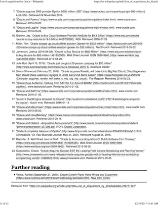 List of acquisitions by oracle | PDF