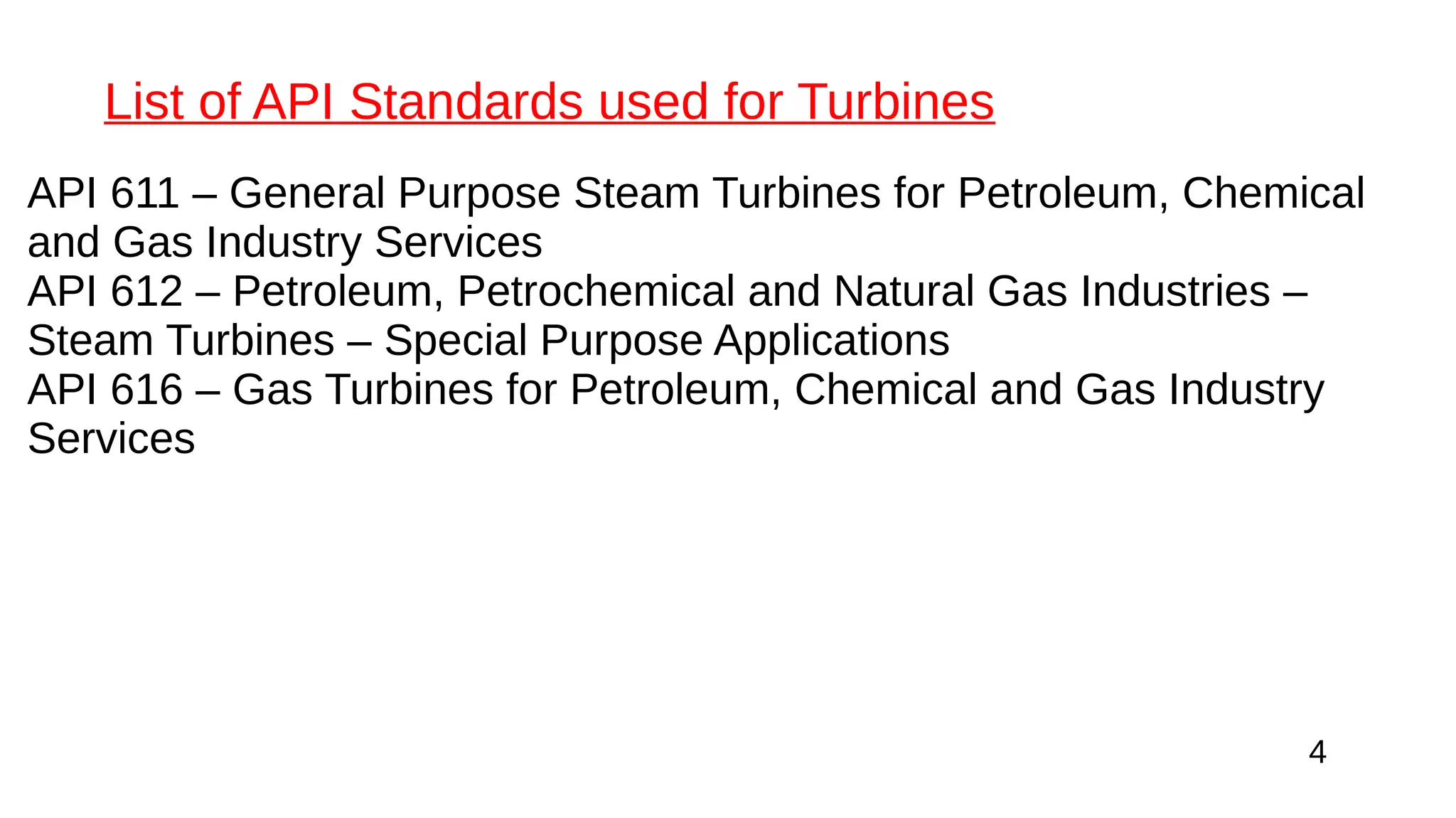 List of API standards for rotating equipment | PDF