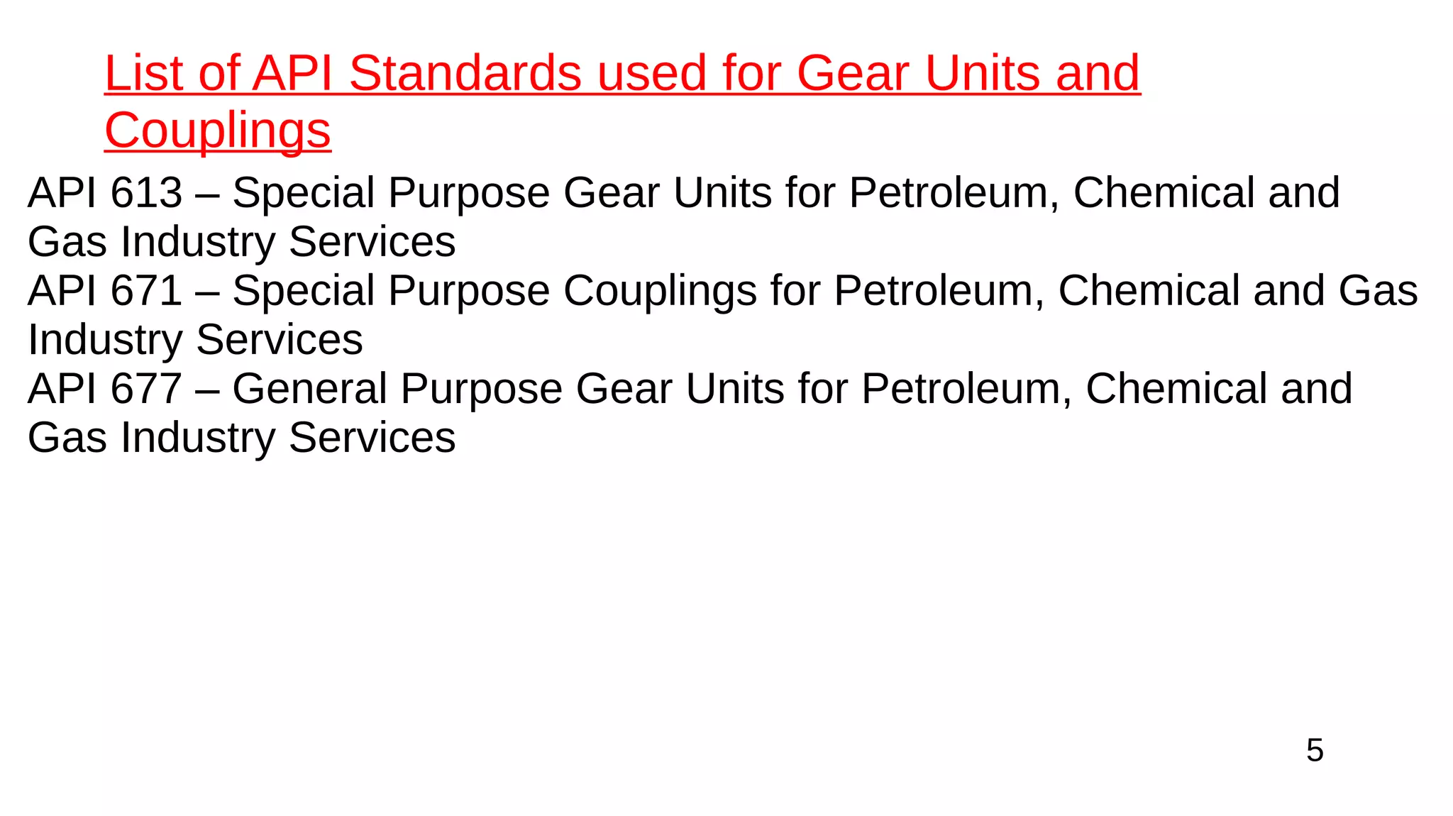 List of API standards for rotating equipment | PDF