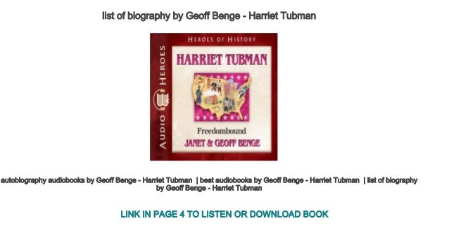 list of biography by Geoff Benge - Harriet Tubman