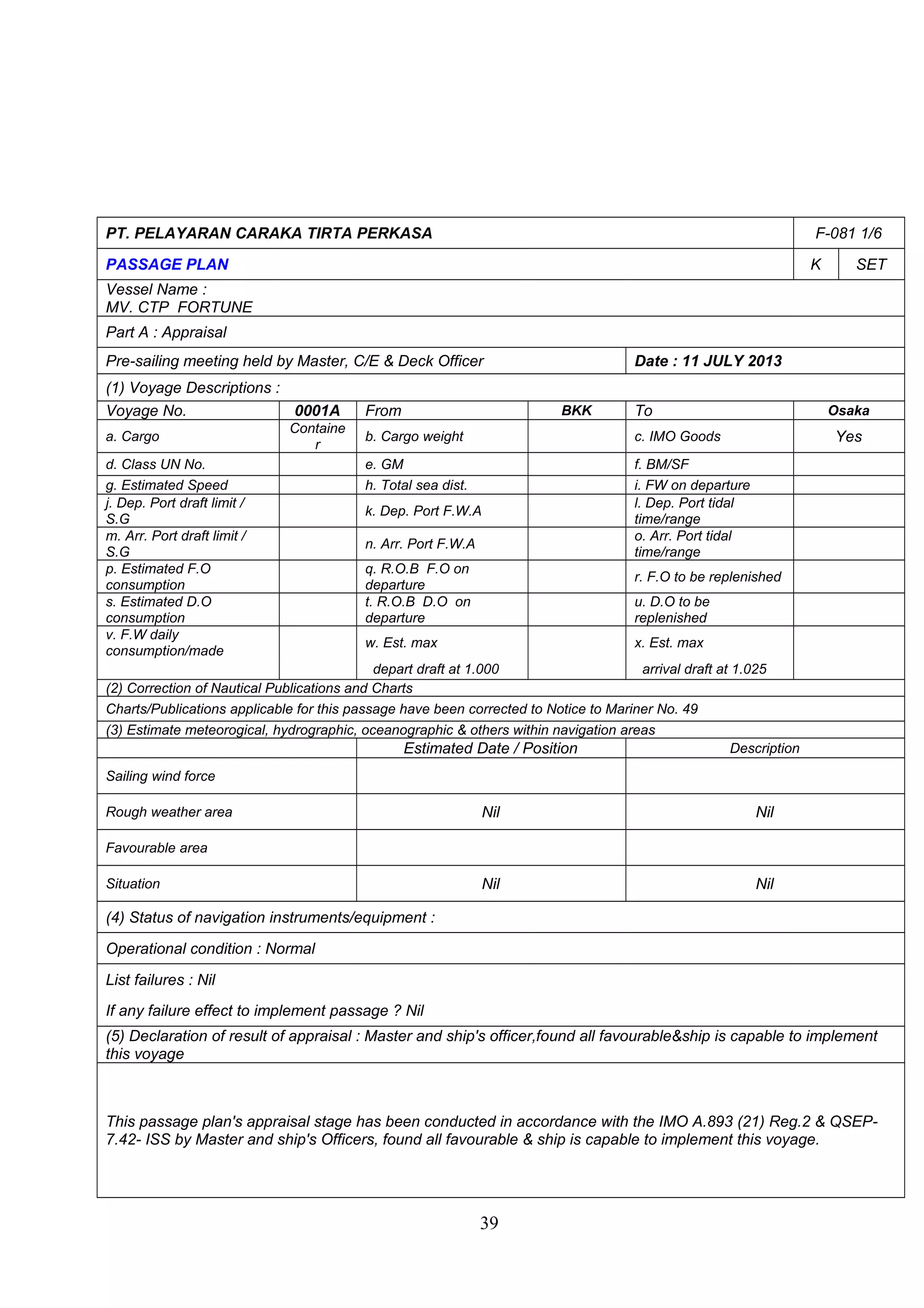 List of bridge equipment combined format | DOC