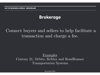 List of Business Models | PPT