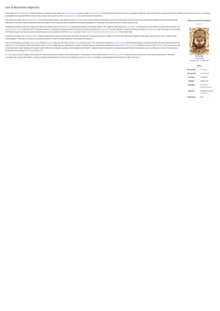 List of Byzantine emperors - Wikipedia.pdf | Free Download