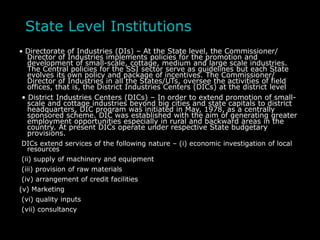 List of central and state institutions | PPTX | Small and Medium-sized ...