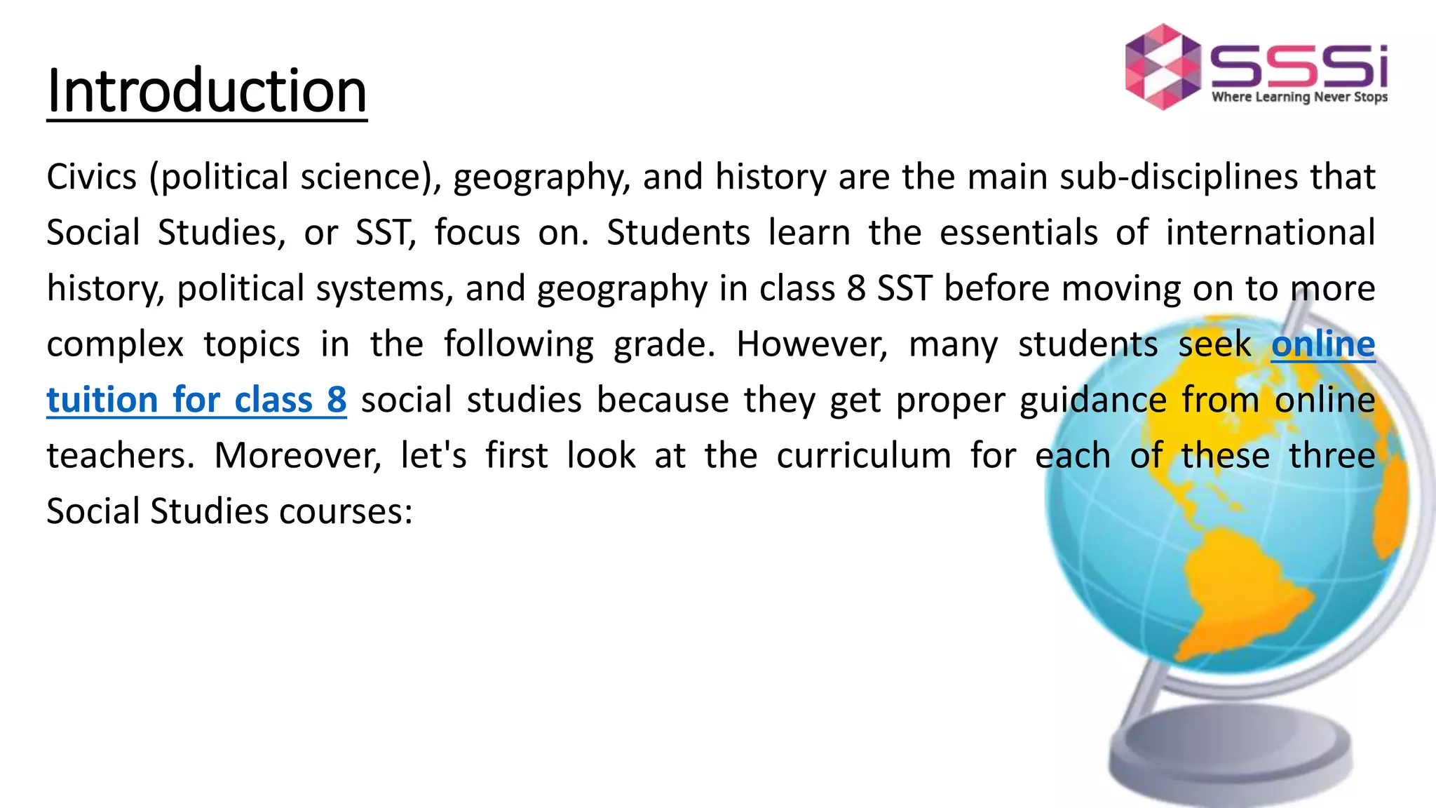 List of Chapters in the Social Studies for Grade 8 | PPTX