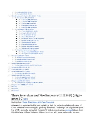 List of chinese monarchs