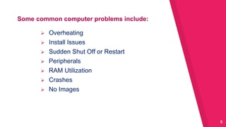 List of common computer problems - computer service hub | PPTX