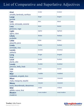 Englishentry.com Cursos de Ingles online: List of comparative and ...