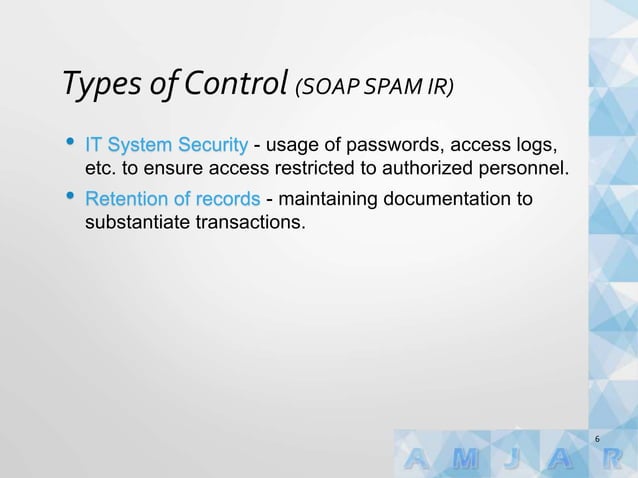 List of control (soap spam ir) | PPTX