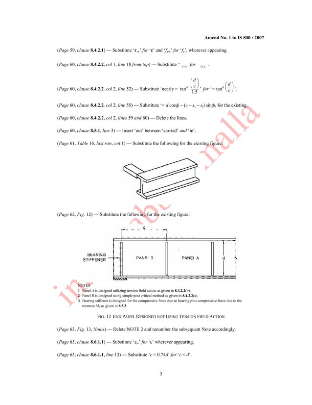 List of corrections_to_is800_2007 | PDF