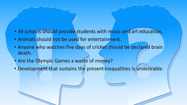 List of debate topics | PPT