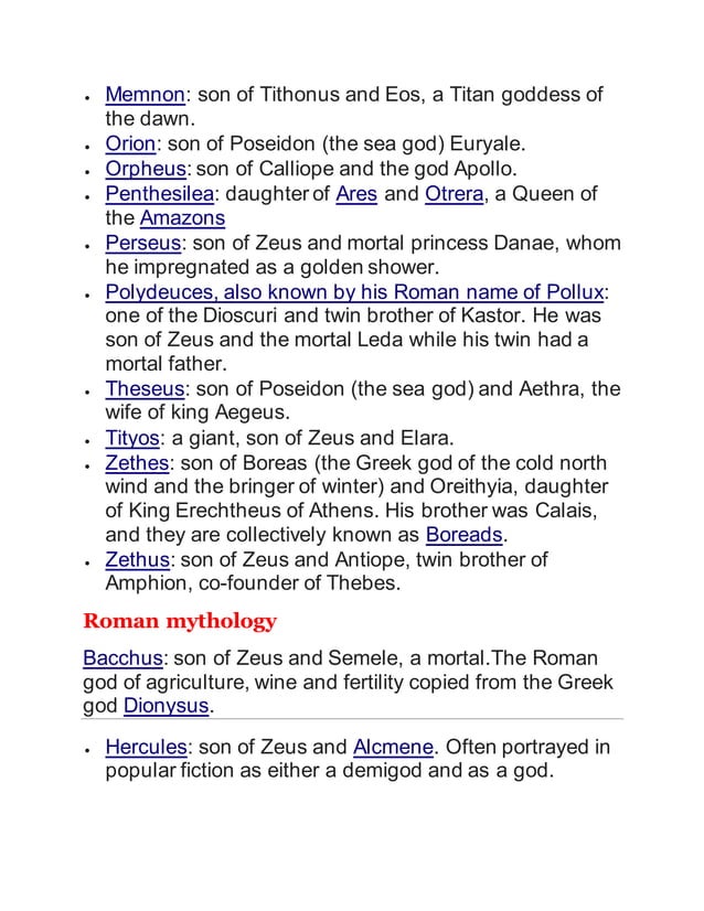 List of demigods | PDF