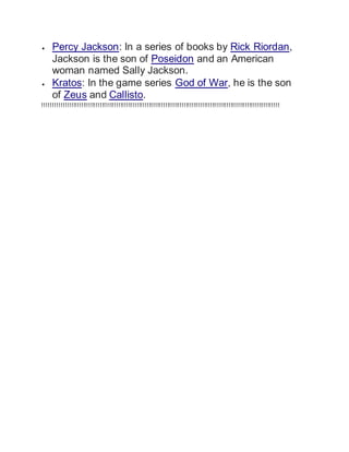 List of demigods | DOCX