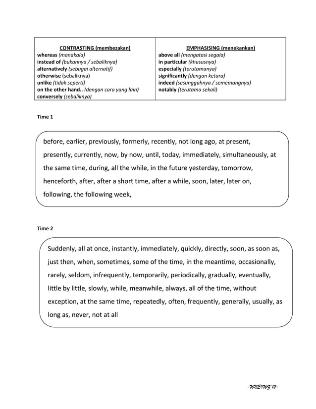 List of discourse markers | DOCX | Books and Literature