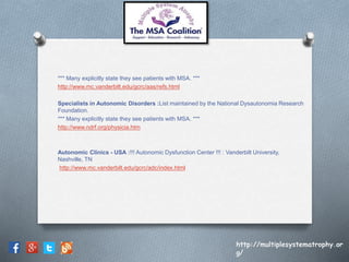 Get your MSA Diagnosed - List Of Doctors & Clinics Treating Multiple ...