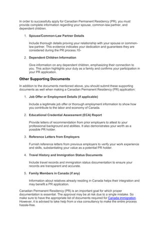 List of Documents required for Canada PR visa from India.pdf