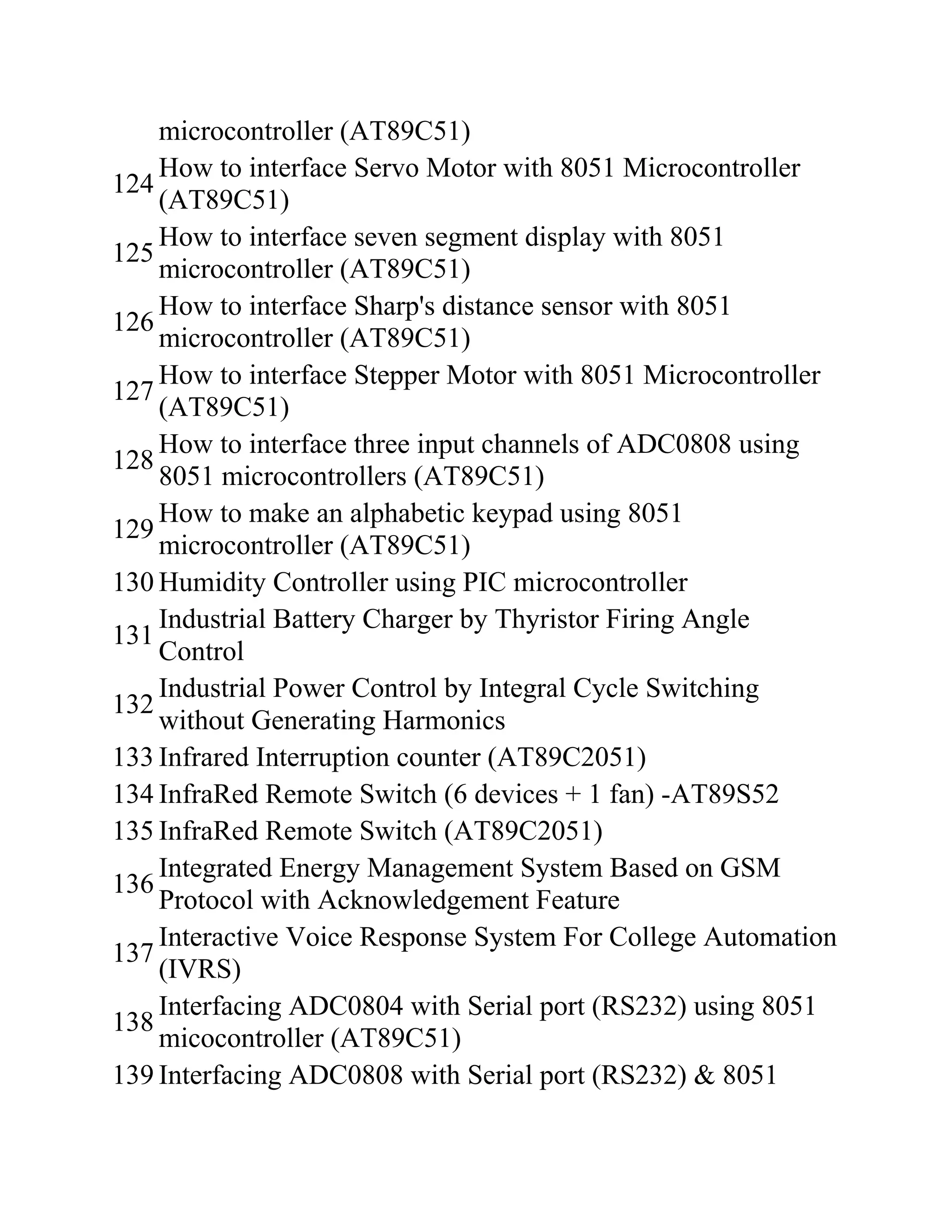 Embedded Systems Projects List,Ece/Electronics Projects List | PDF | Radio Control | Hobbies ...