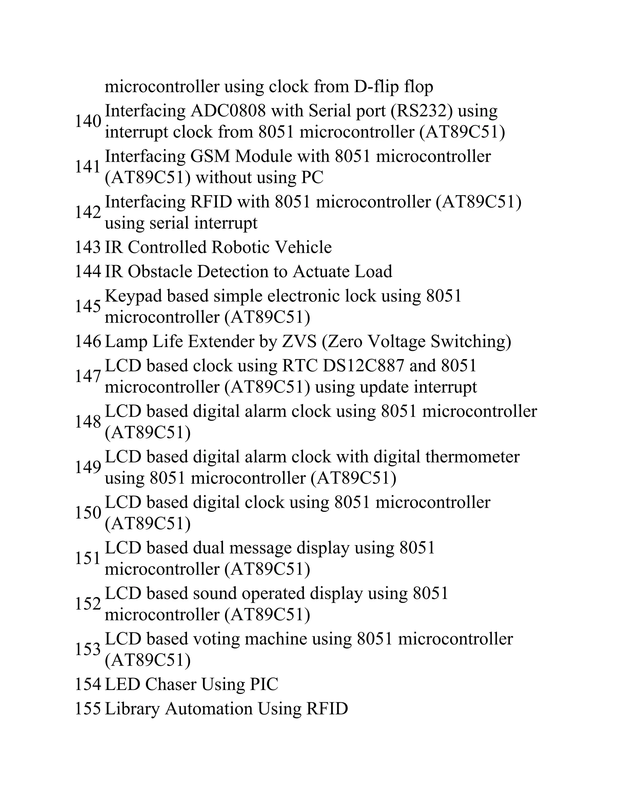 Embedded Systems Projects List,Ece/Electronics Projects List | PDF | Radio Control | Hobbies ...