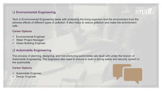 List of engineering courses after 12th classes | PPT