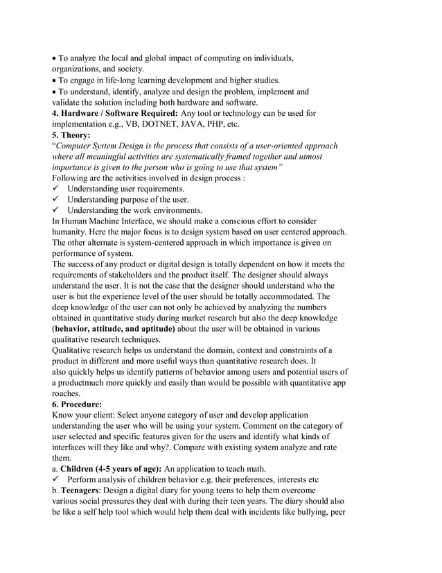 HCI LAB MANUAL | PDF | Technology & Computing