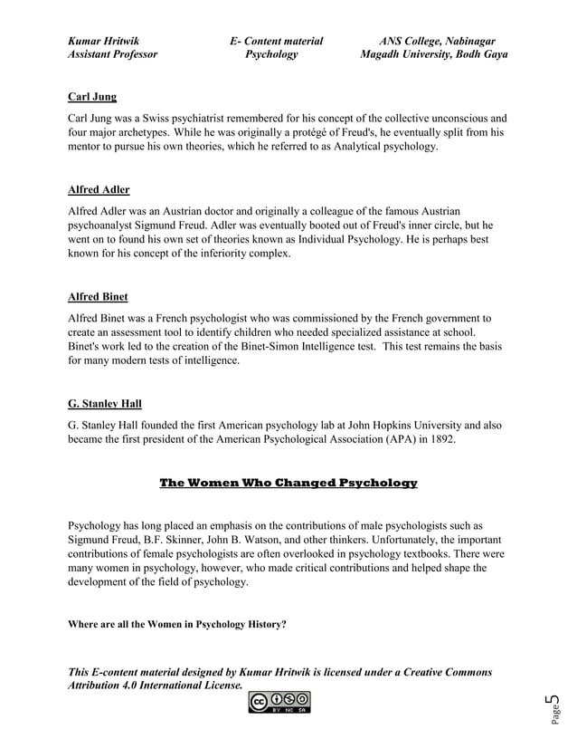 List of famous Psychologists and their contribution..pdf | Science