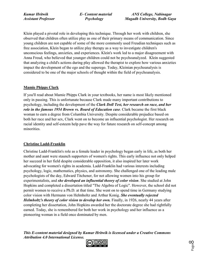 List of famous Psychologists and their contribution..pdf | Science