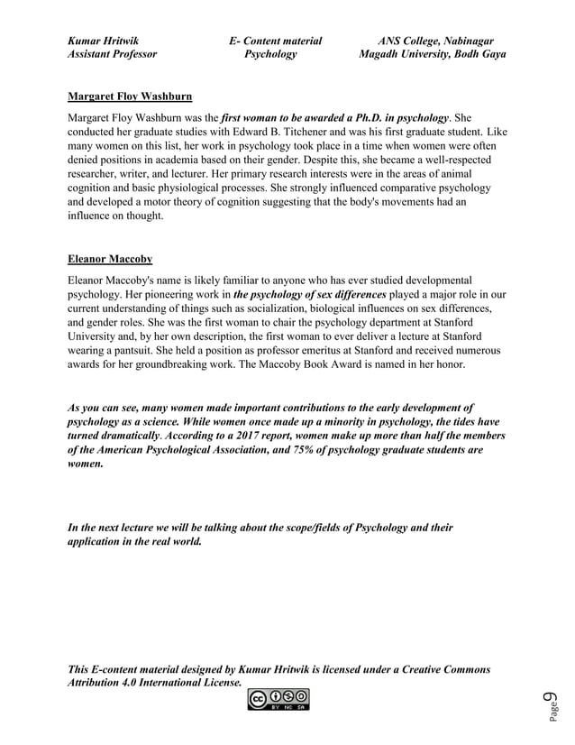 List of famous Psychologists and their contribution..pdf | Science