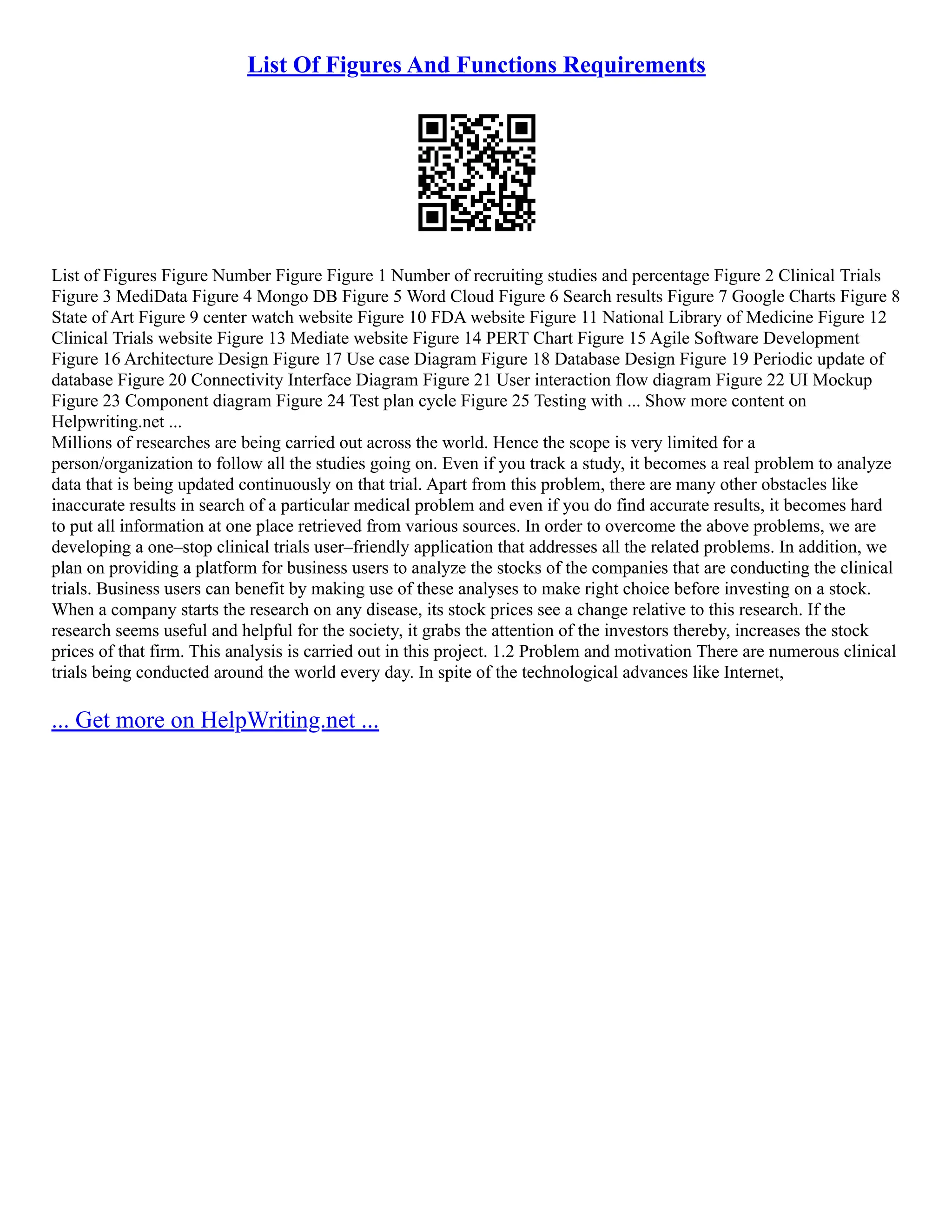 List Of Figures And Functions Requirements | PDF