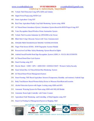 List of good embedded systems projects for engineering | PDF