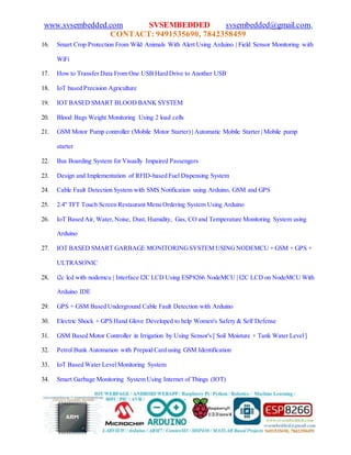 List of good embedded systems projects for engineering | PDF