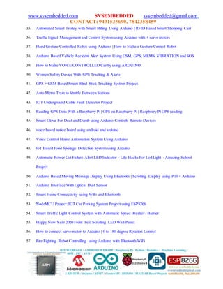 List of good embedded systems projects for engineering | PDF