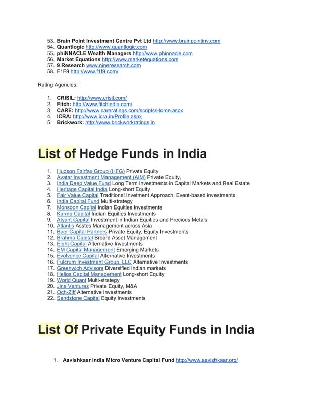 List of hedge funds | PDF