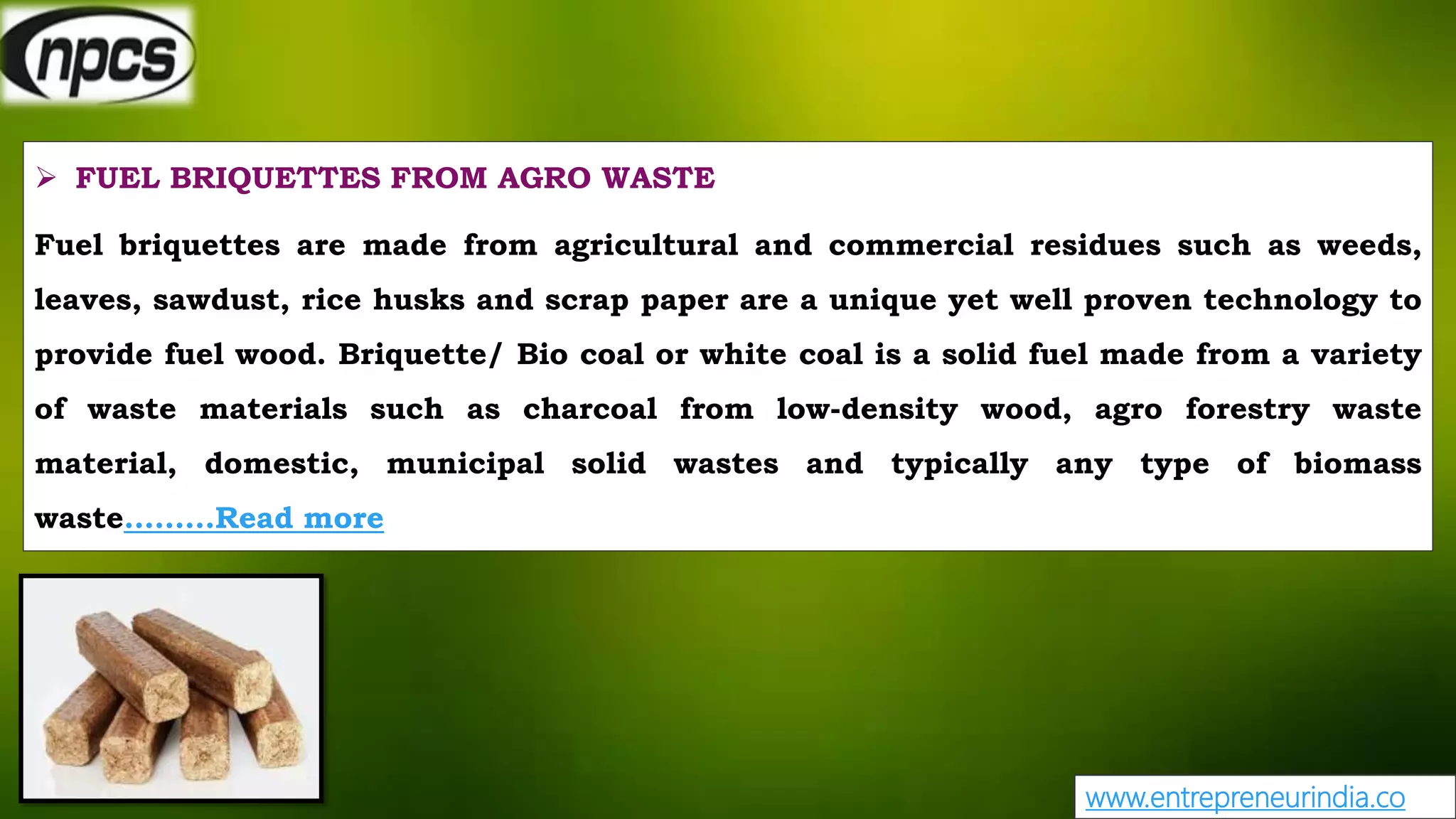 List of Highly Profitable Projects on Fuels Production. Biogas, Coal ...