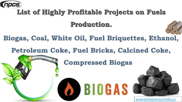List of Highly Profitable Projects on Fuels Production. Biogas, Coal ...