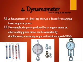 List of instrument | PPTX | Physics | Science