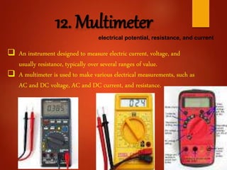 Electronic Instruments List