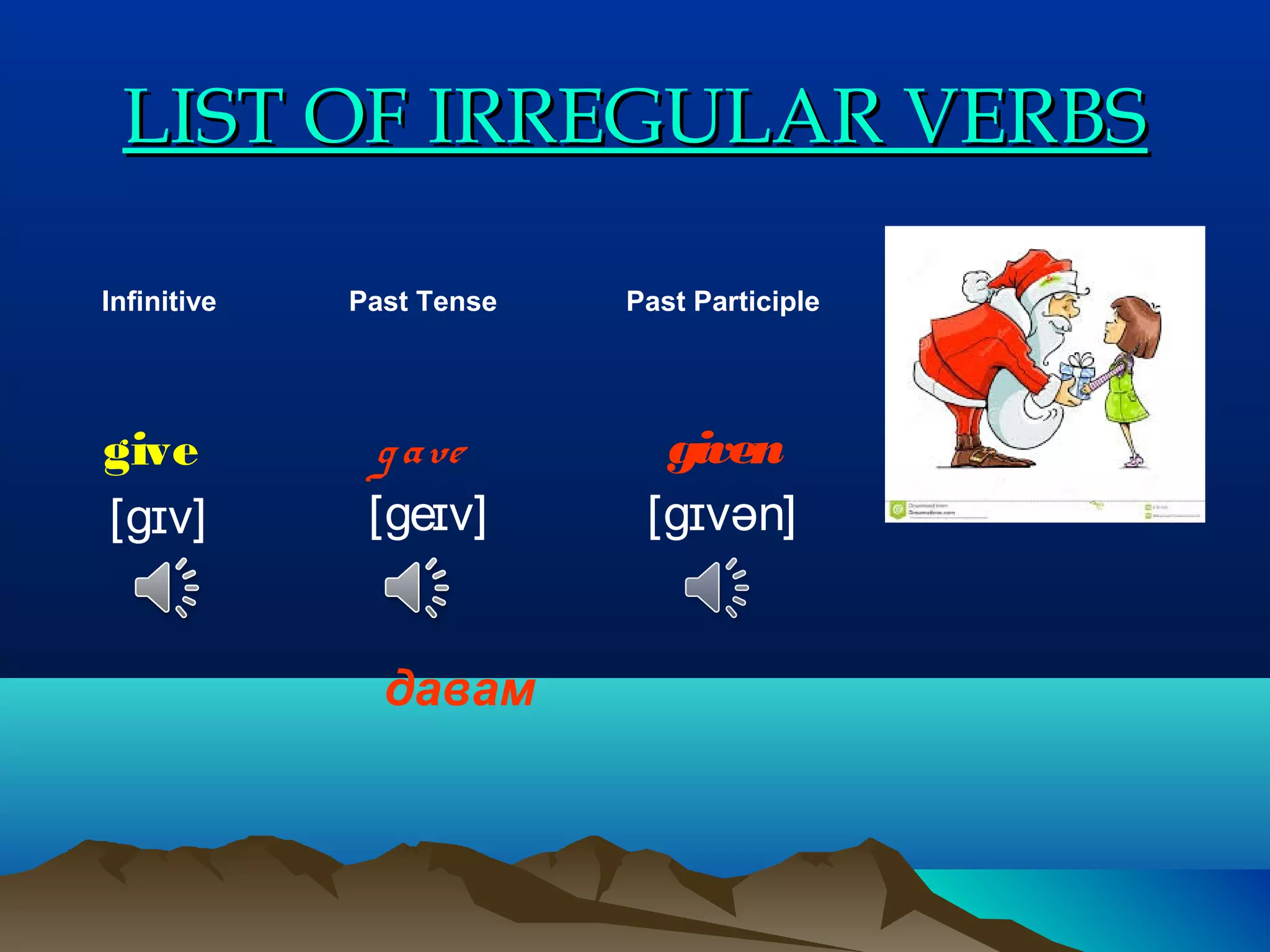 List of irregular verbs | PPT