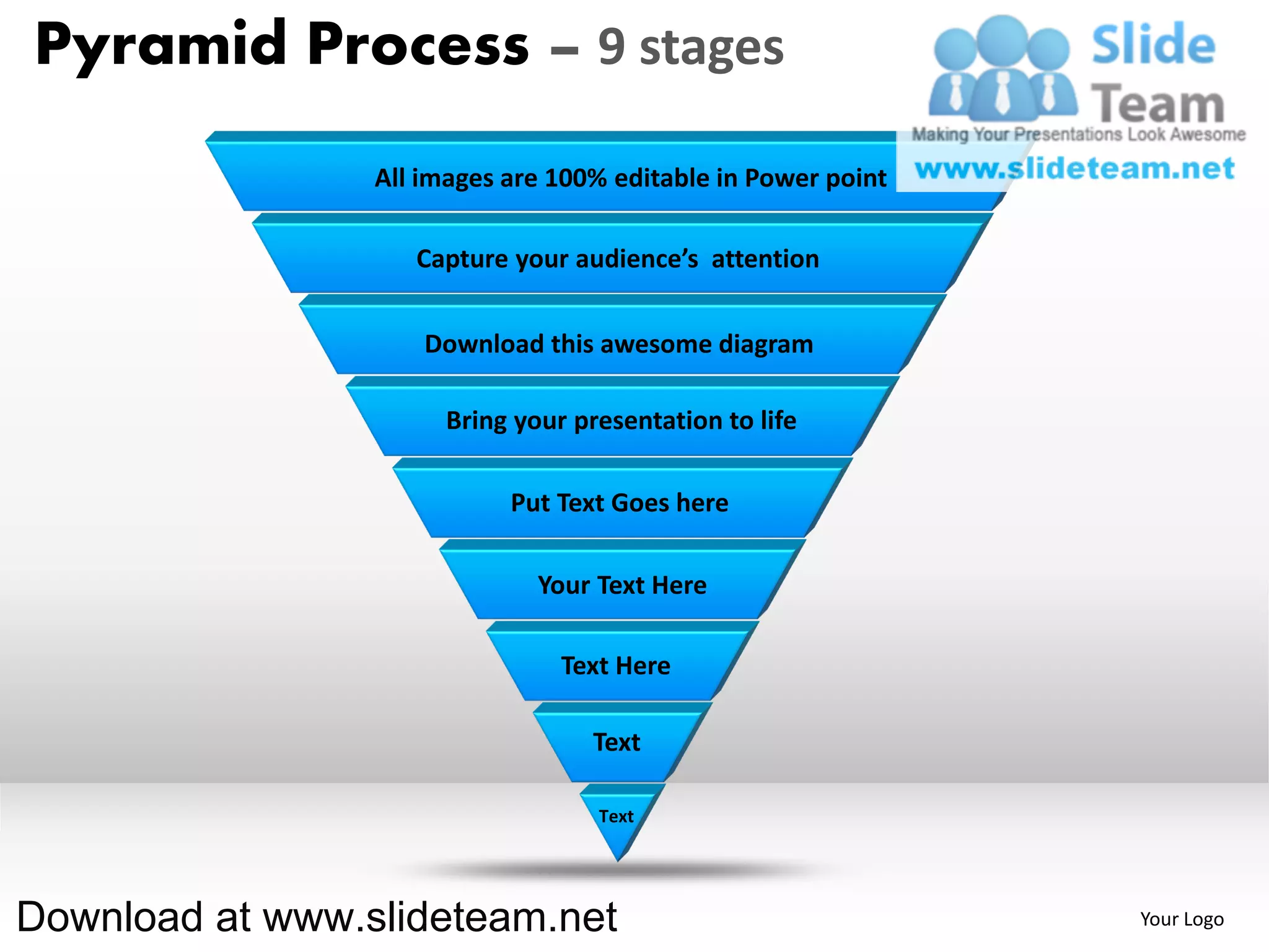 List of items in pyramind form process 9 stages powerpoint diagrams and ...
