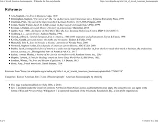 LIST OF JEWISH AMERICAN BUSINESSPEOPLE - Wikipedia As Of 07/17/16 | PDF