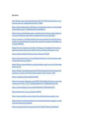 the ultimate list of links for YouTube site | PDF