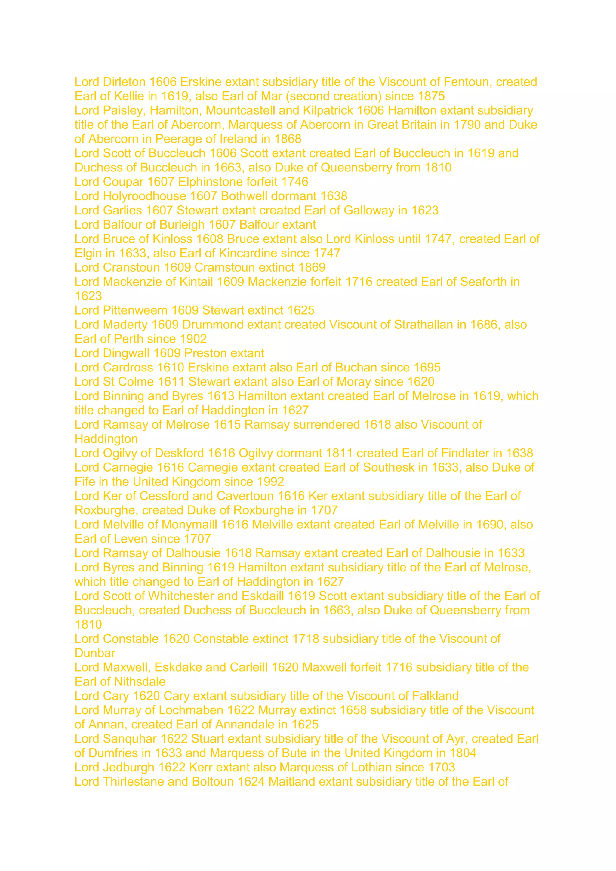 List of Lordships of Parliament | PDF