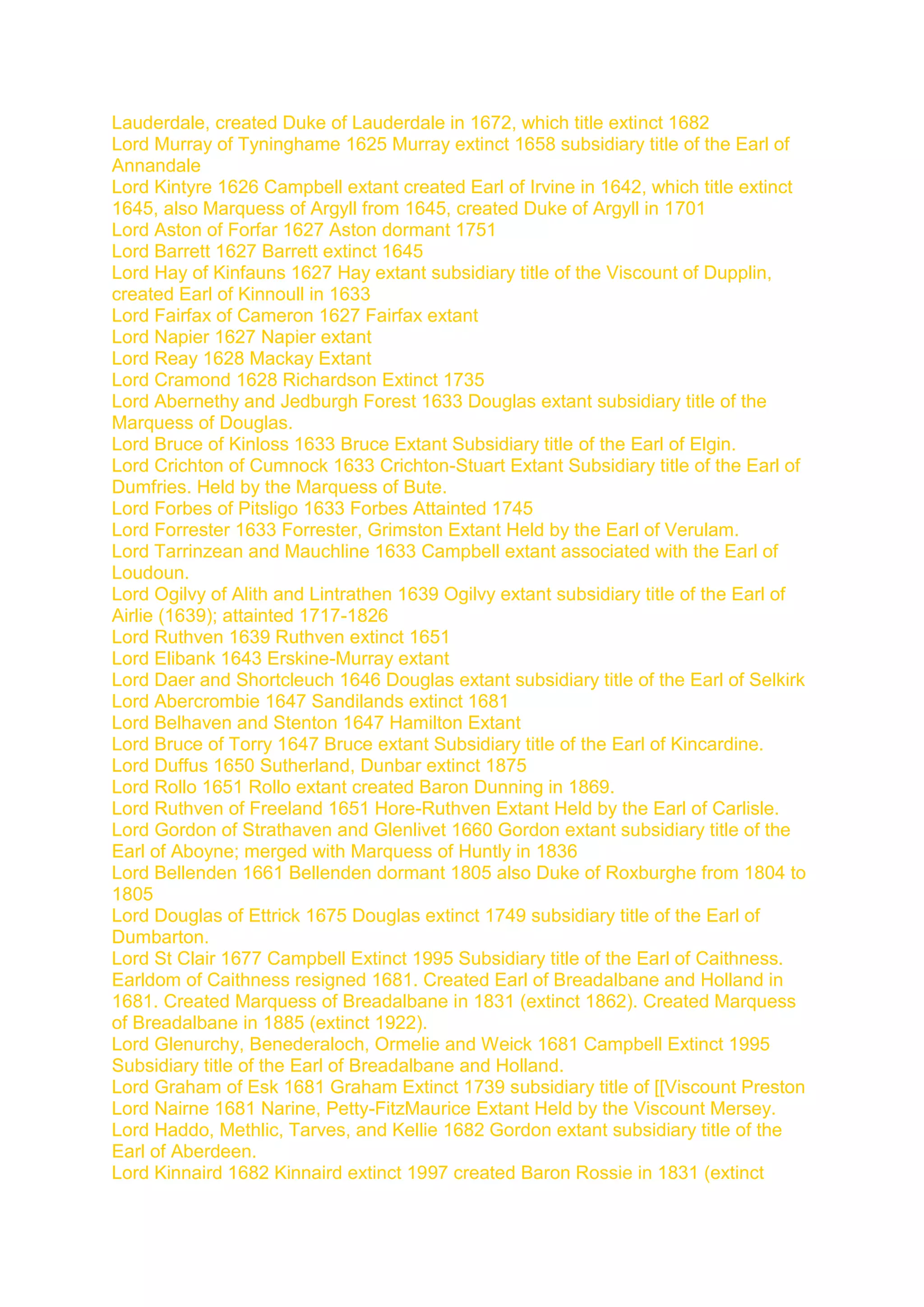 List of Lordships of Parliament | PDF