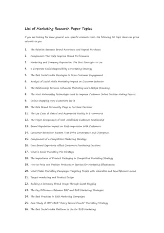 List of Marketing Research Paper Topics.docx