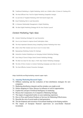 List of Marketing Research Paper Topics.docx