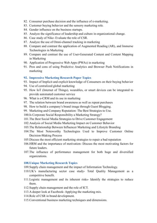 List of Marketing Research Paper Topics.docx
