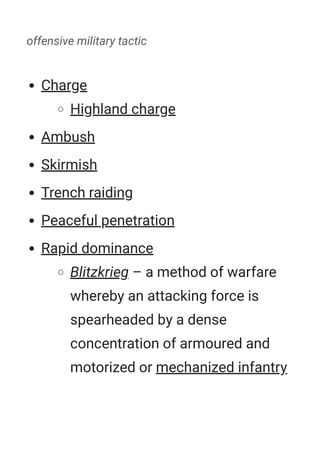 List of military tactics wikipedia | PDF