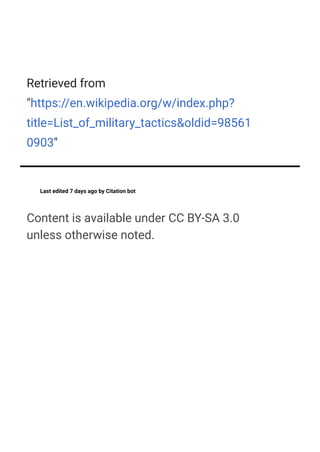 List of military tactics wikipedia | PDF
