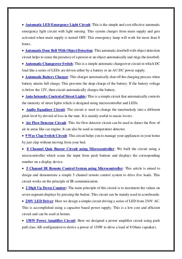 Mini Project for Engineering Students BE or Btech Engineering students ...